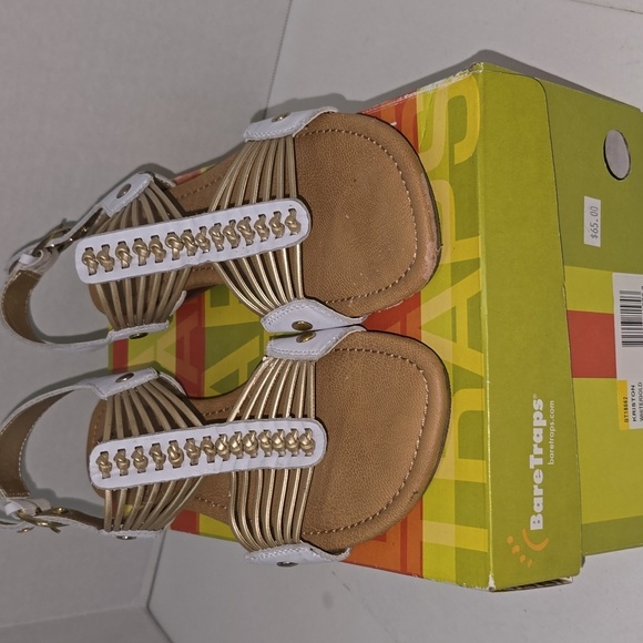 BareTraps | Shoes | Baretraps Kriston Strappy Low Wedge Sandals White ...